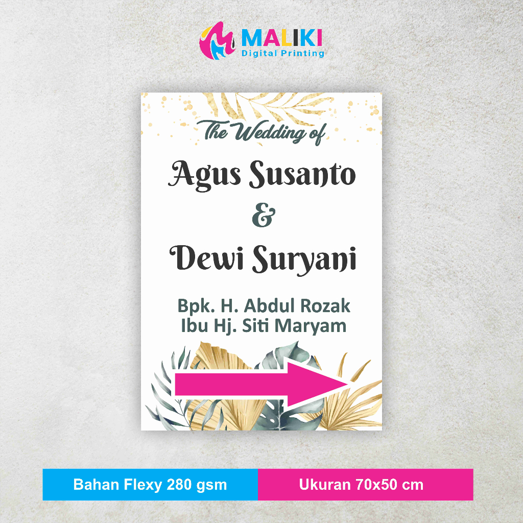 Jual BANNER PENUNJUK ARAH NIKAHAN / HAJATAN | Shopee Indonesia
