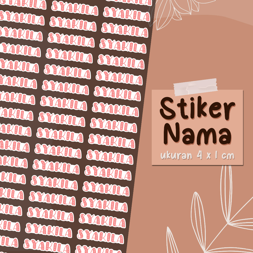 Jual STICKER NAMA FONT BENTUK | Shopee Indonesia