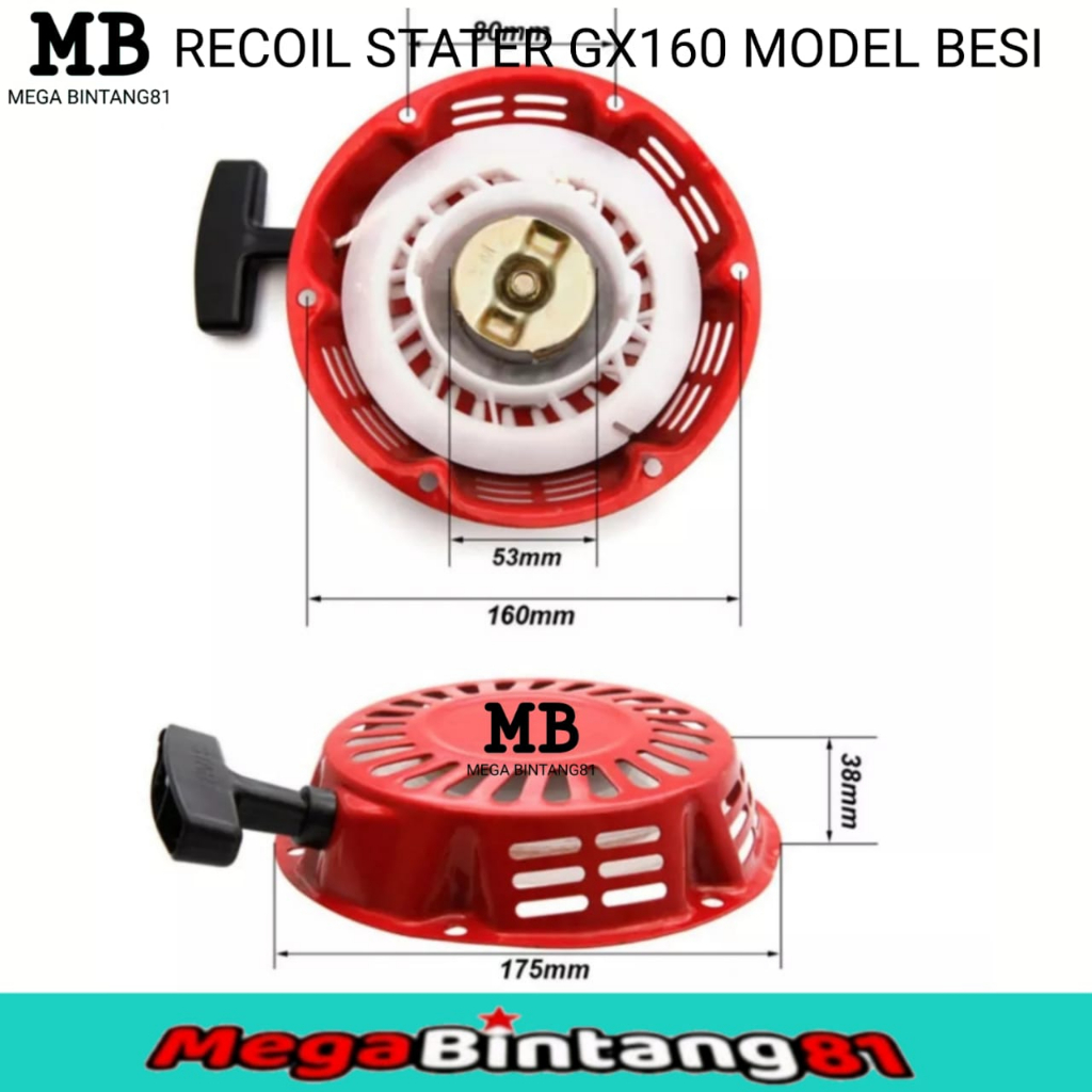 Jual recoil stater stater GX160 MODEL BESI tarikan engkol mesin GX160 selahan mesin GX160 GX200 ...