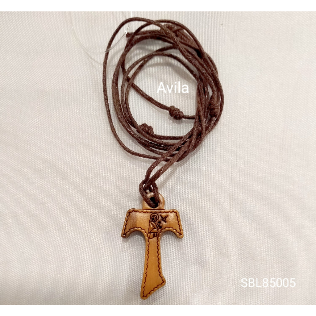 Jual Kalung Bandul Salib Tau + Asisi Kayu Olive Katolik | Shopee Indonesia