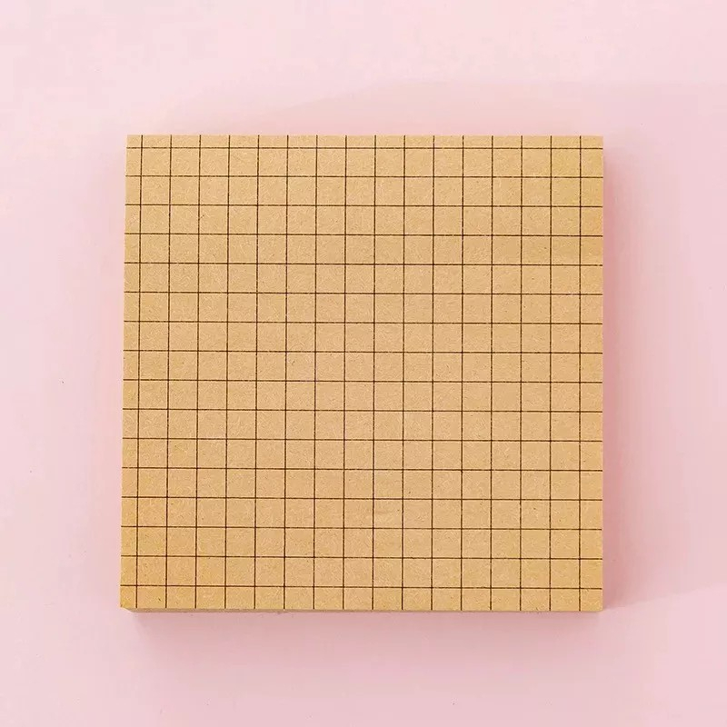 Jual DY PACK STICKY NOTE KRAFT BROWN/ WHITE GRID COKLAT 80 LEMBAR ...