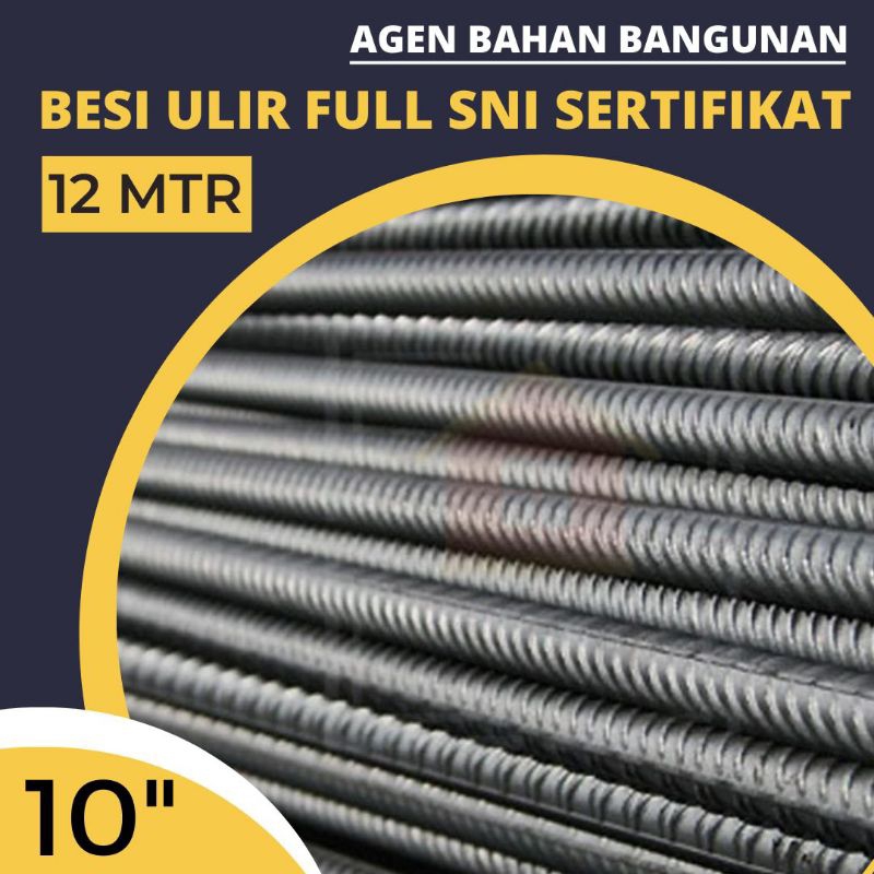 Jual Besi Ulir 10 mm Full SNI Sertifikat (Toleransi 0.3) / Besi Beton Ulir 10 mm Full SNI ...