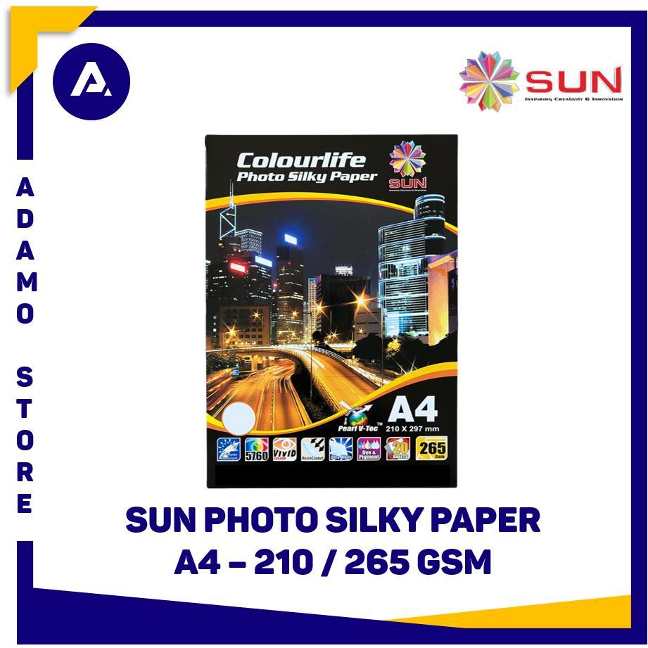Jual Kertas Foto A4 Sun Colourlife Photo Silky Paper A4 210 / 265 gsm ...