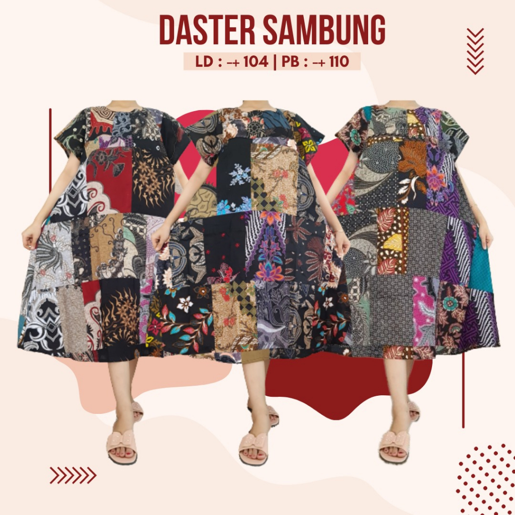Jual DASTER RAYON TEBAL KEKINIAN MOTIF BATIK SAMBUNG | Shopee Indonesia