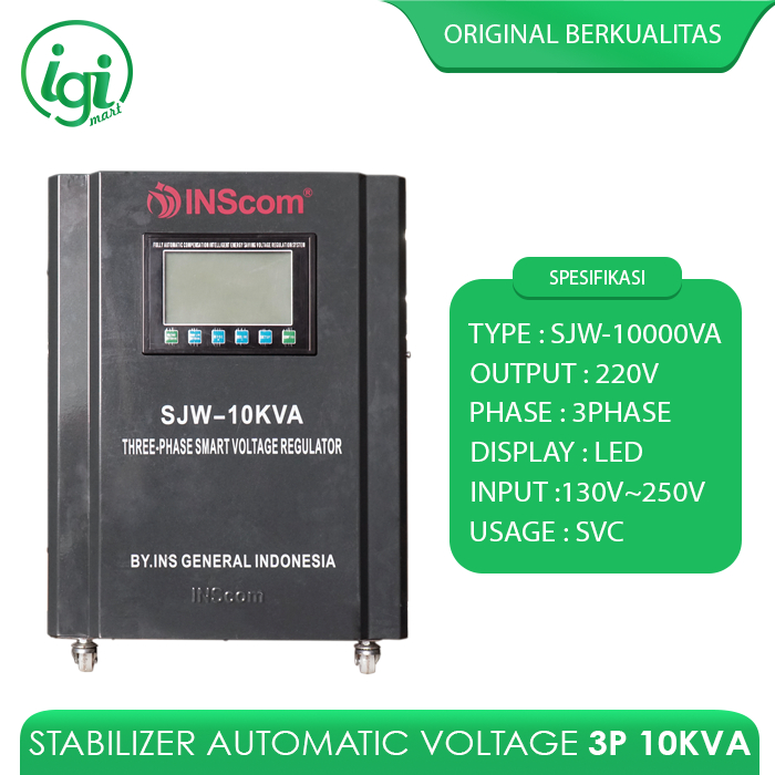 Jual STABILIZER AUTOMATIC VOLTAGE 3P 10KVA STAVOLT SVC 10000VA STAVOL ...
