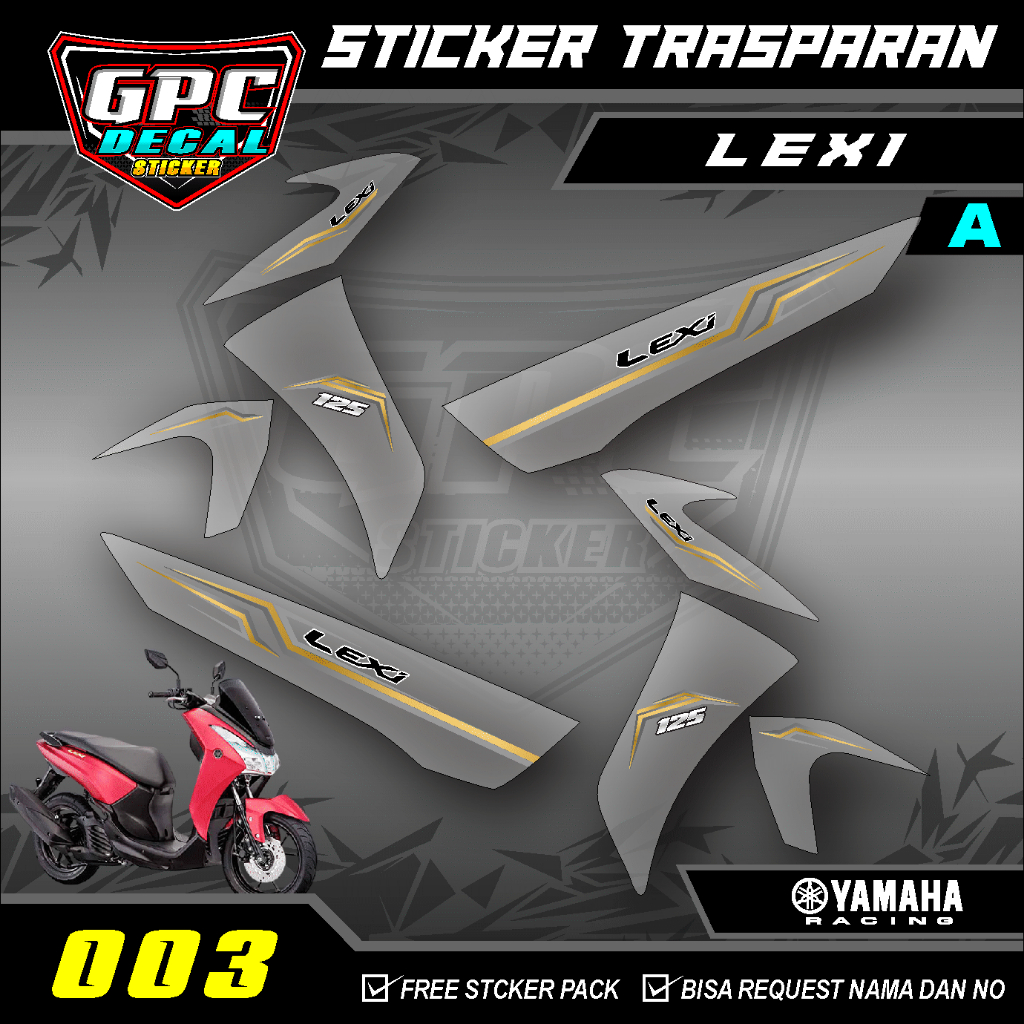 Jual STRIPING TRANSPARAN YAMAHA LEXI VARIASI LIST MOTOR DESAIN ...