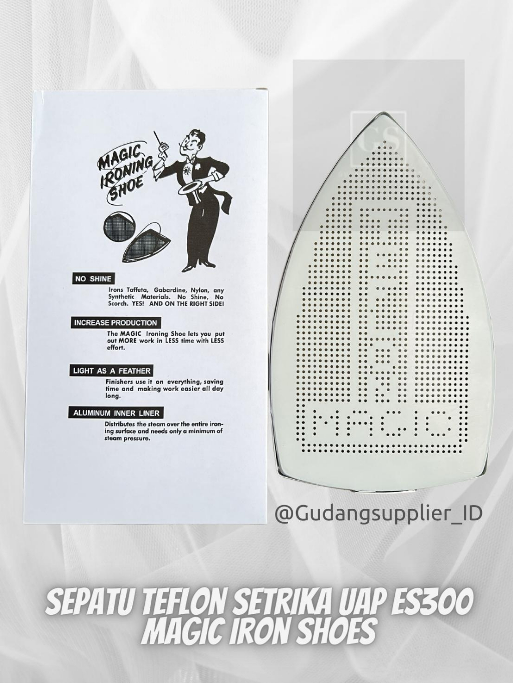Jual Sepatu Teflon Setrika Uap Listrik Slverstar - Magic Iron Shoe ES300, ES300 L, BS-6PC, BS ...