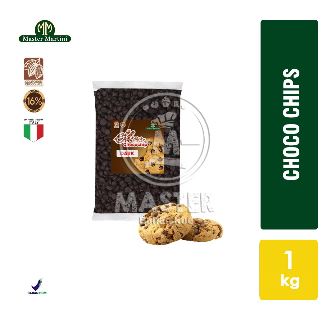 Jual Chocochip Master Martini Shine Dark Choco Chip Coklat [1 Kg ...