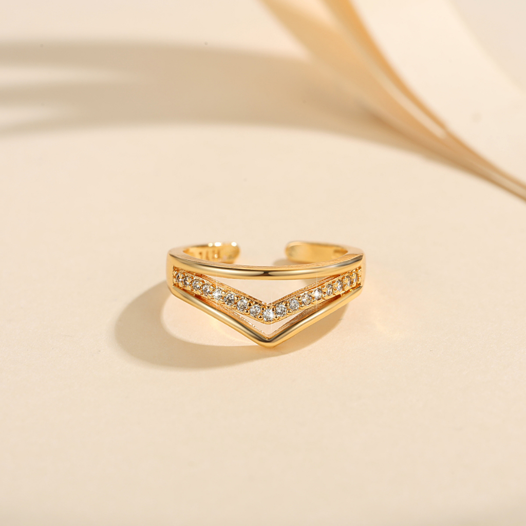 Jual Lanmi Jewelry Cincin Wanita Cincin Titanium Adjustable v Elegan ...