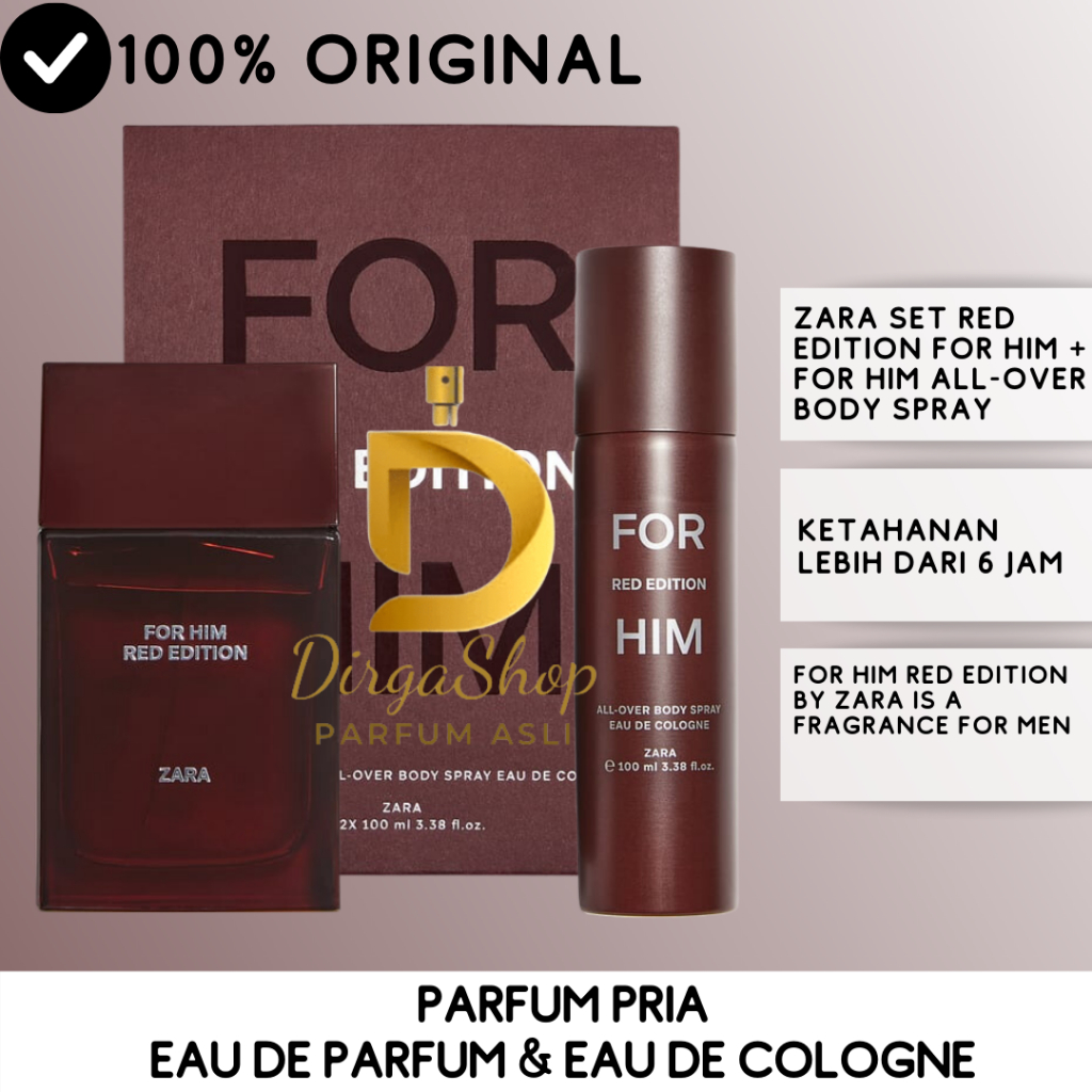 Jual Zara For Him Red Edition EDP | Shopee Indonesia