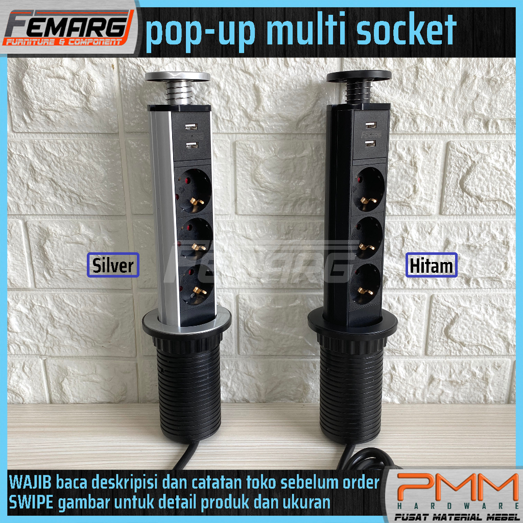 Jual pop-up multi socket FEMARG | stop kontak meja office tarik hidden ...