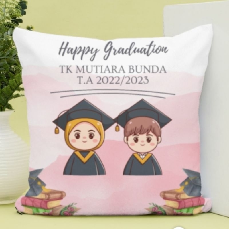 Jual Souvenir Bantal Graduation / Bantal Foto / Bantal Wisuda / Bantal ...