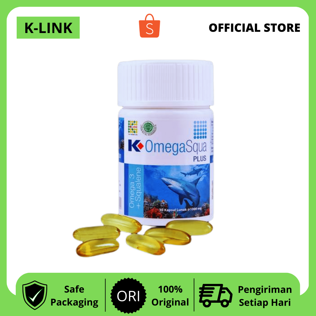 Jual K Omega Squa Plus Original K link Suplemen Kesehatan Turunkan ...