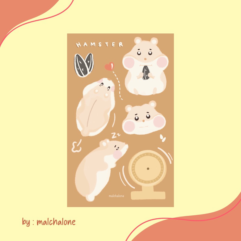Jual Stiker Hamster Vinyl laminasi doff | Shopee Indonesia