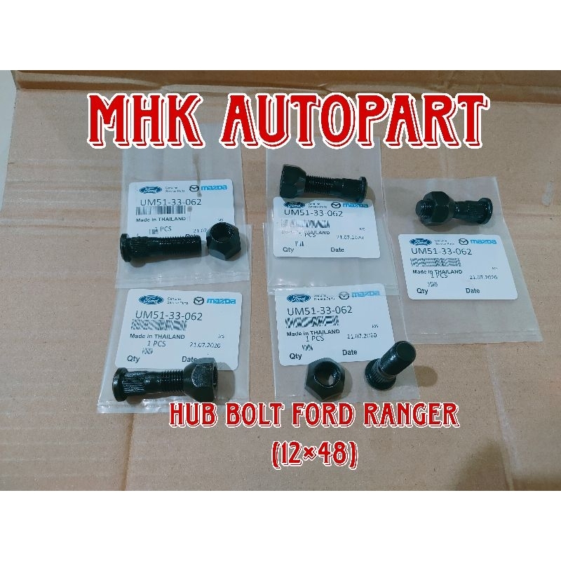 Jual HUB BOLT BAUT RODA PLUS MUR FORD RANGER (12X48) P/N UM51-33-062 ...