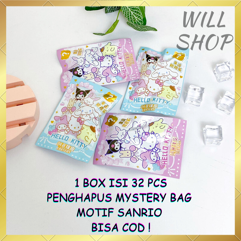 Jual BUNDLING 1 BOX ISI 32 PENGHAPUS SANRIO MYSTERY BAG SETIP HAPUSAN ...