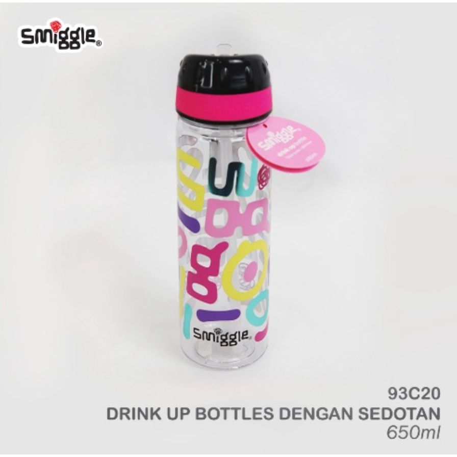 Jual BOTOL SMIGGLE ORIGINAL IMPORT drink up bottle sedotan 650ml BPA ...