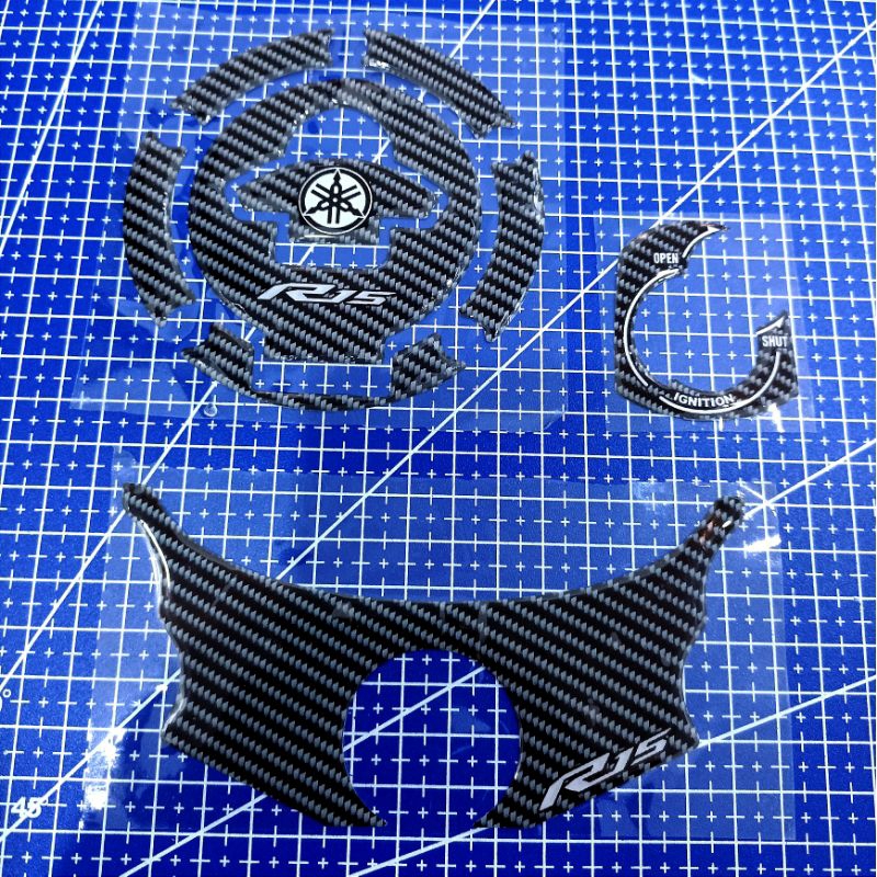 Jual stiker timbul yamaha r15 old tutup tanki segitiga dan kunci emblem ...