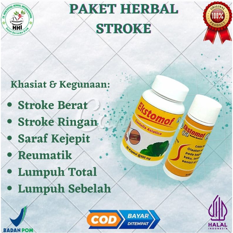 Jual Paket Hemat Ekstomof Kapsul & Ekstomof Oil Herbal Atasi Stroke ...