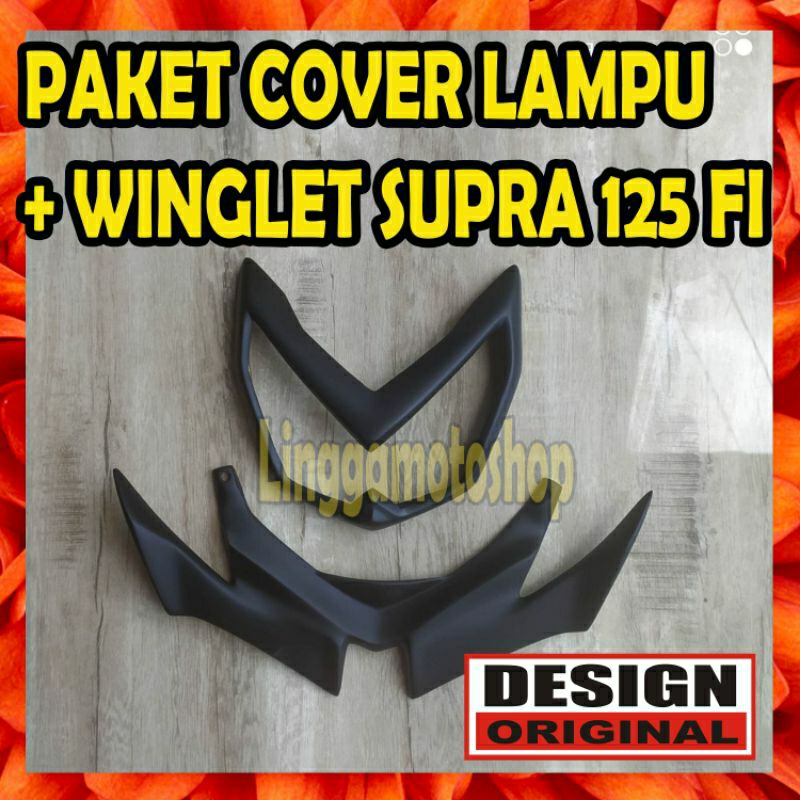 Jual PAKET COVER HEADLAMP + WINGLET SUPRA X 125 FI INJEKSI * sayap ...