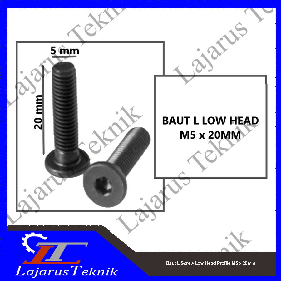 Jual Baut L Screw Low Head Profile M5 x 20mm - 1pcs | Shopee Indonesia