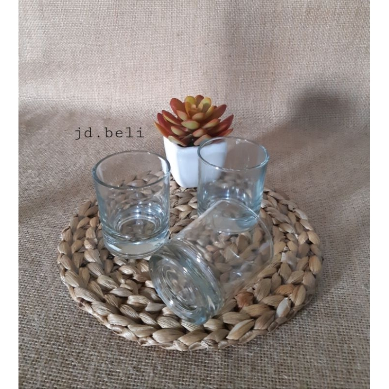 Jual Gelas sloki kaca 80ml/gelas kecil/gelas wine/gelas lilin/gelas ...