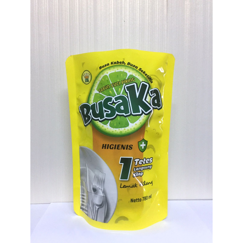 Jual BusaKa Sabun Cuci Piring Jeruk Nipis Kemasan Pouch 780ml | Shopee ...