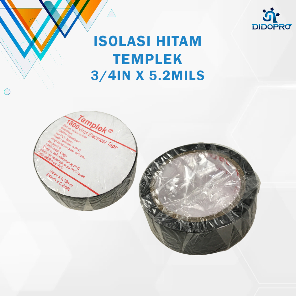 Jual ISOLASI HITAM MERK MM TEMPLEX ELECTRICAL TAPE | Shopee Indonesia