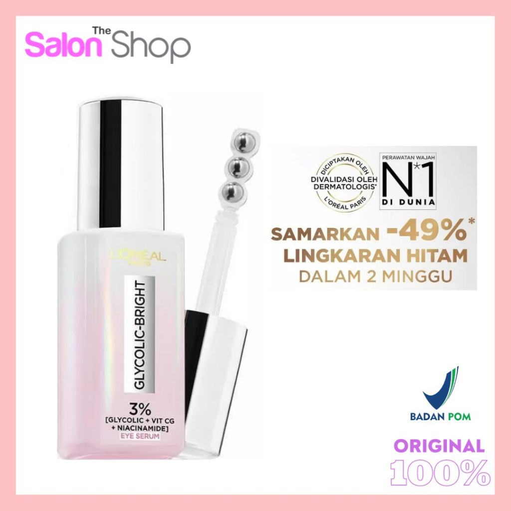 Jual L'Oreal Paris Glycolic Bright Dark Circle Eye Serum - LOreal Glyco Menyamarkan Mata Panda ...