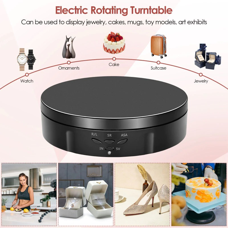 Jual Alas Putar Fotografi Rotating Display Stand Turntable 6 in 1 14 ...