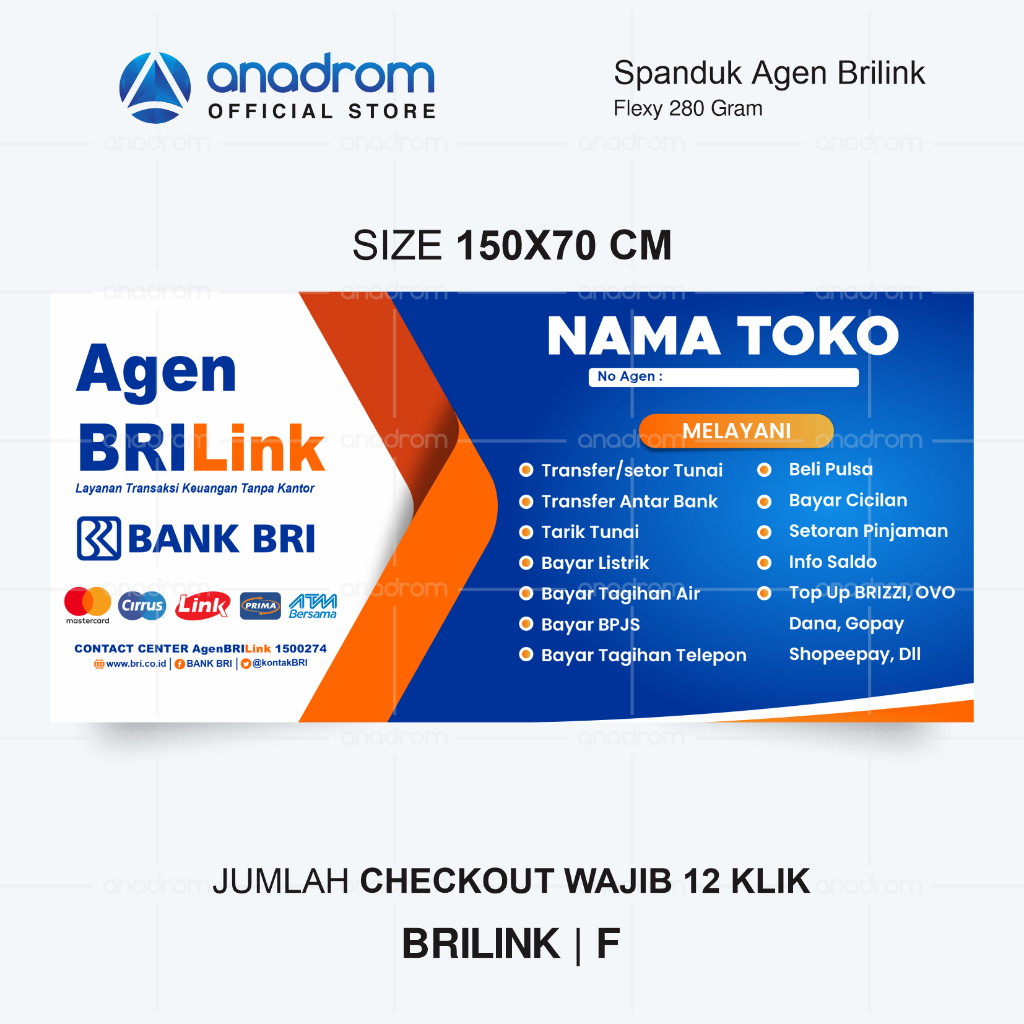 Jual Spanduk Atribut Wajib Agen Brilink | Banner Agen Brilink ...