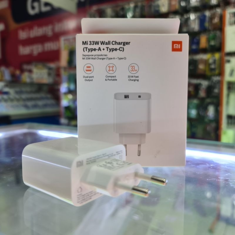 Jual Xiaomi Mi 33W Wall Charger (Type-A + Type-C) | Shopee Indonesia
