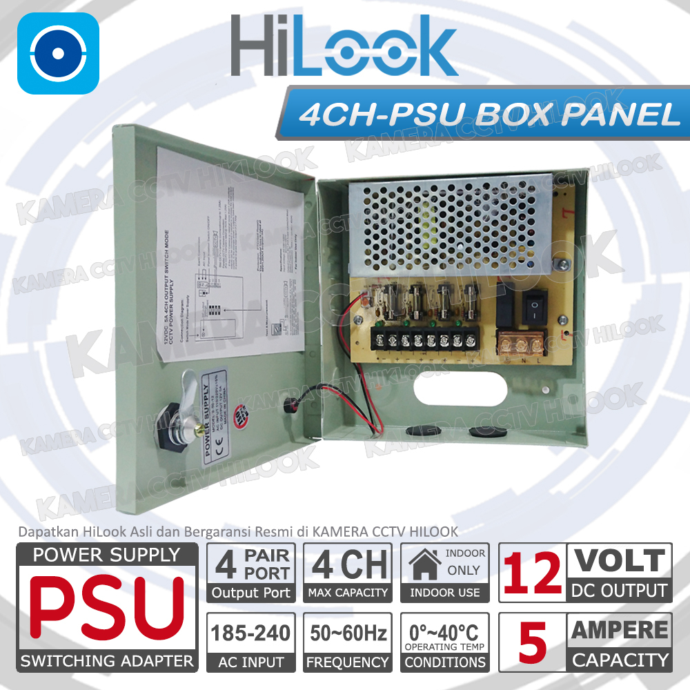 Jual POWER SUPPLAY BOX PANEL CCTV 12V 5A ADAPTOR TRAVO PSU 12 VOLT 5 ...