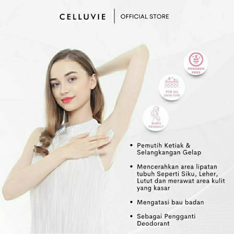 Jual CELLUVIE Underarm Whitening Ketiak Selangkangan Cerah GLOWING ...