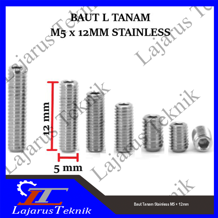 Jual Baut Tanam Stainless M5 × 12mm | Shopee Indonesia