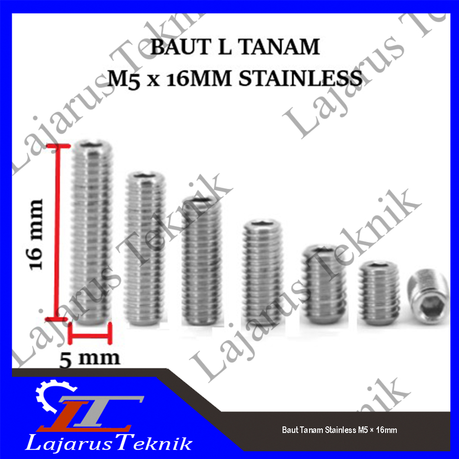 Jual Baut Tanam Stainless M5 × 16mm | Shopee Indonesia