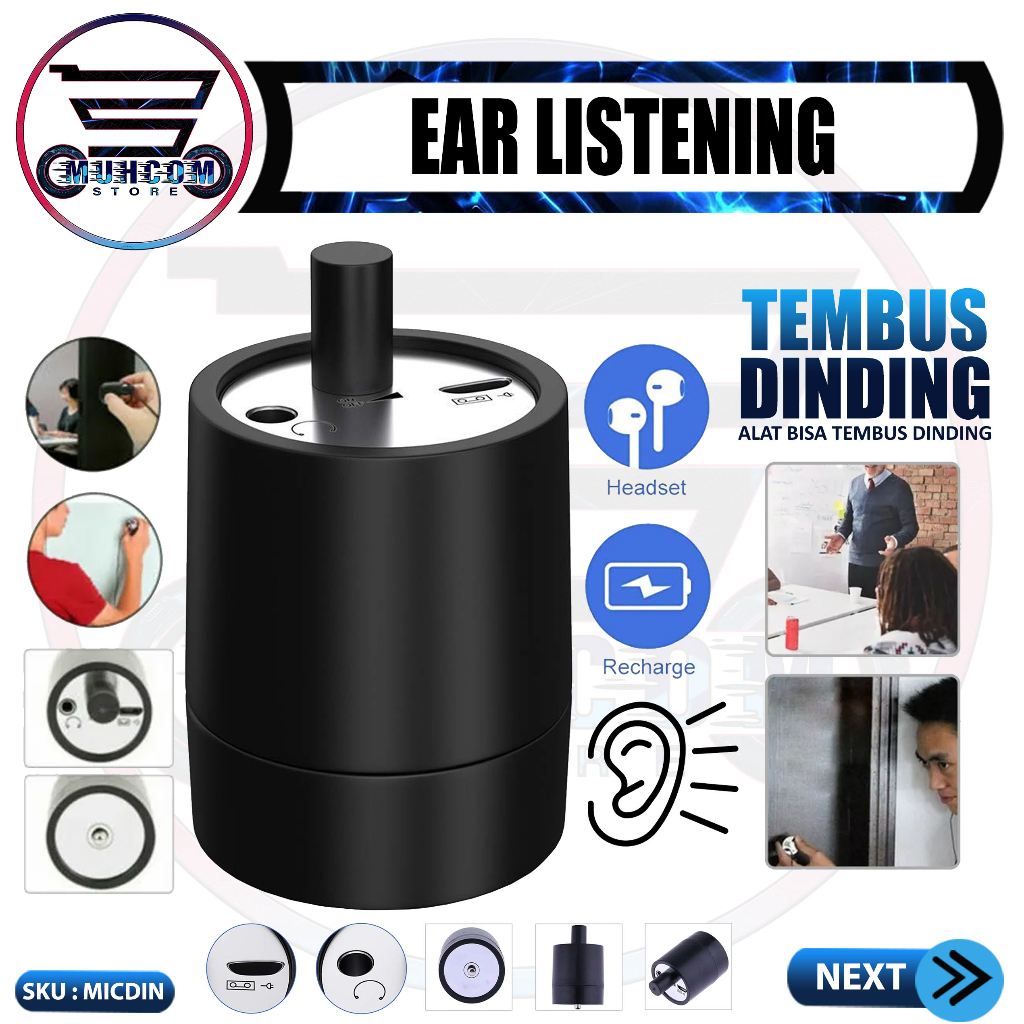 Jual Mini Spy Bug Wall Home Earphone Headphone Amplifier Microphone ...