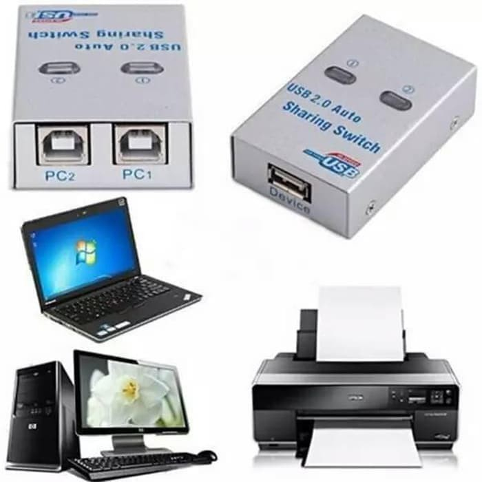 Jual Auto Switch Printer 2 Port USB 2.0 Printer Switch | Shopee Indonesia