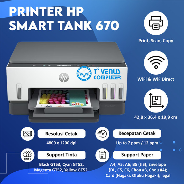 Jual Hp Smart Tank 670 (Infus) /Print Scan Copy Wireless Duplex ...