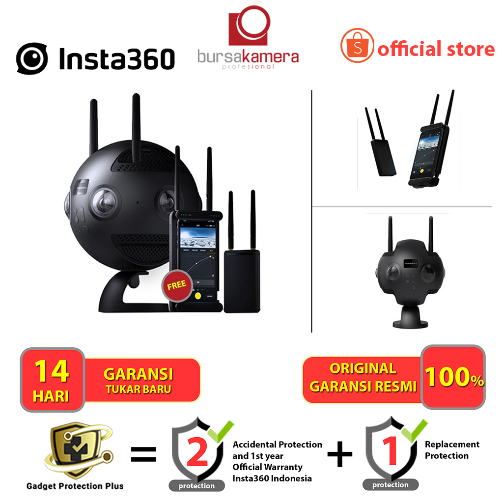 Jual Insta360 Pro II Spherical VR 360 8K Camera | Shopee Indonesia