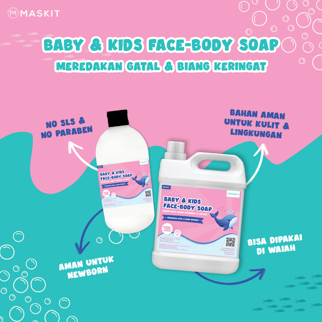 Jual Sabun Bayi Anti Biang Keringat Baby Kids Face Body Wash Soap ...