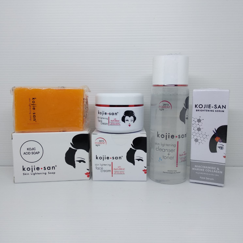 Jual Paket Lengkap Kojisan + Serum Kojie san 4 In 1 Original / Lightening Soap 65gr / Lightening ...