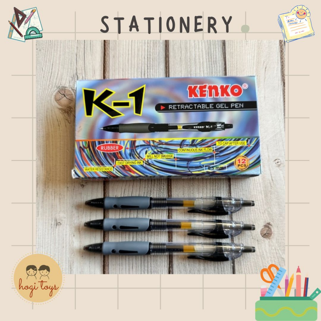 Jual Pulpen Gel Bolpen Kenko K-1 Eceran Tinta Hitam | Shopee Indonesia