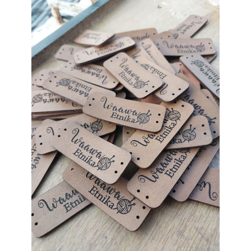 Jual Label kulit sintetis label tas paling murah ukuran 2x5 cm | Shopee ...