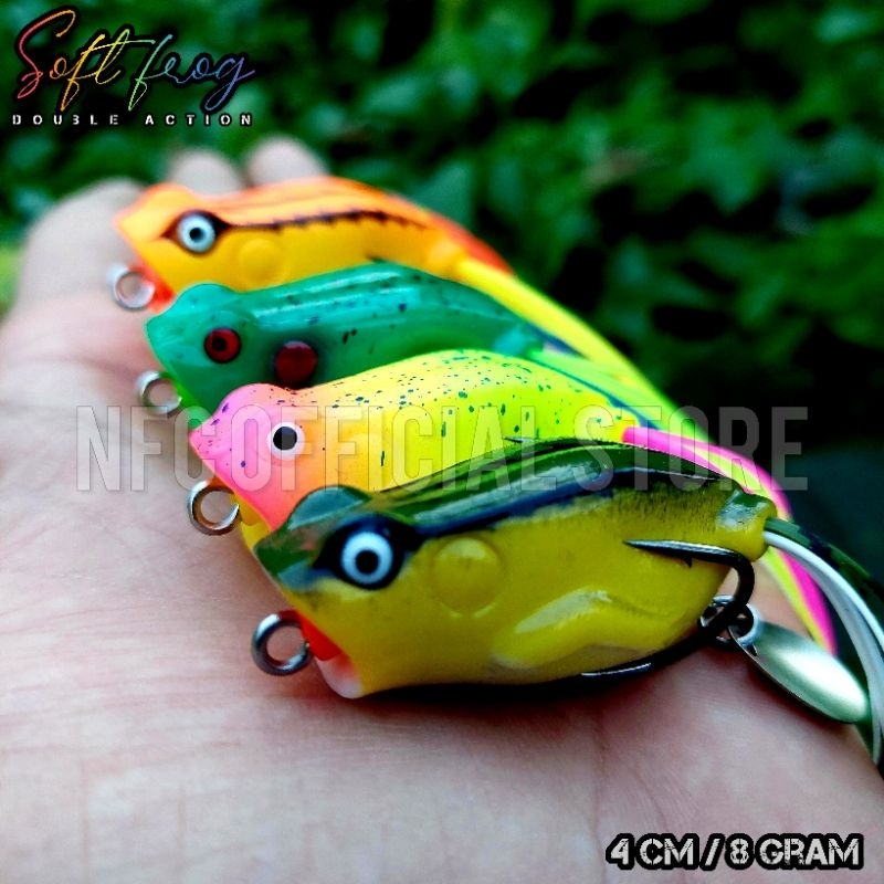 Jual Soft frog 4 cm 8 gram Double Action dengan Ekor & Blade | Shopee ...