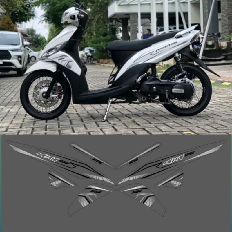 Jual STRIPING STICKER TRANSPARAN MIO J 115 MIO GT 115 CUSTOM SIMPLE ...