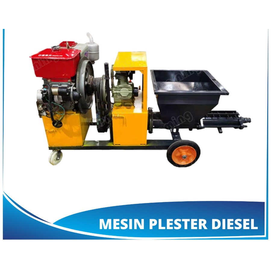 Jual Mesin Semprot Dinding Tembok Mesin Diesel Lepo Spray Plester ...