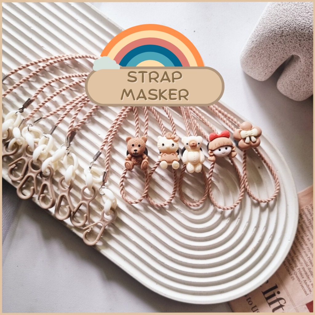 Jual ( Part 2 ) Tali kalung Masker anak dan dewasa strap masker 2 in 1 ...