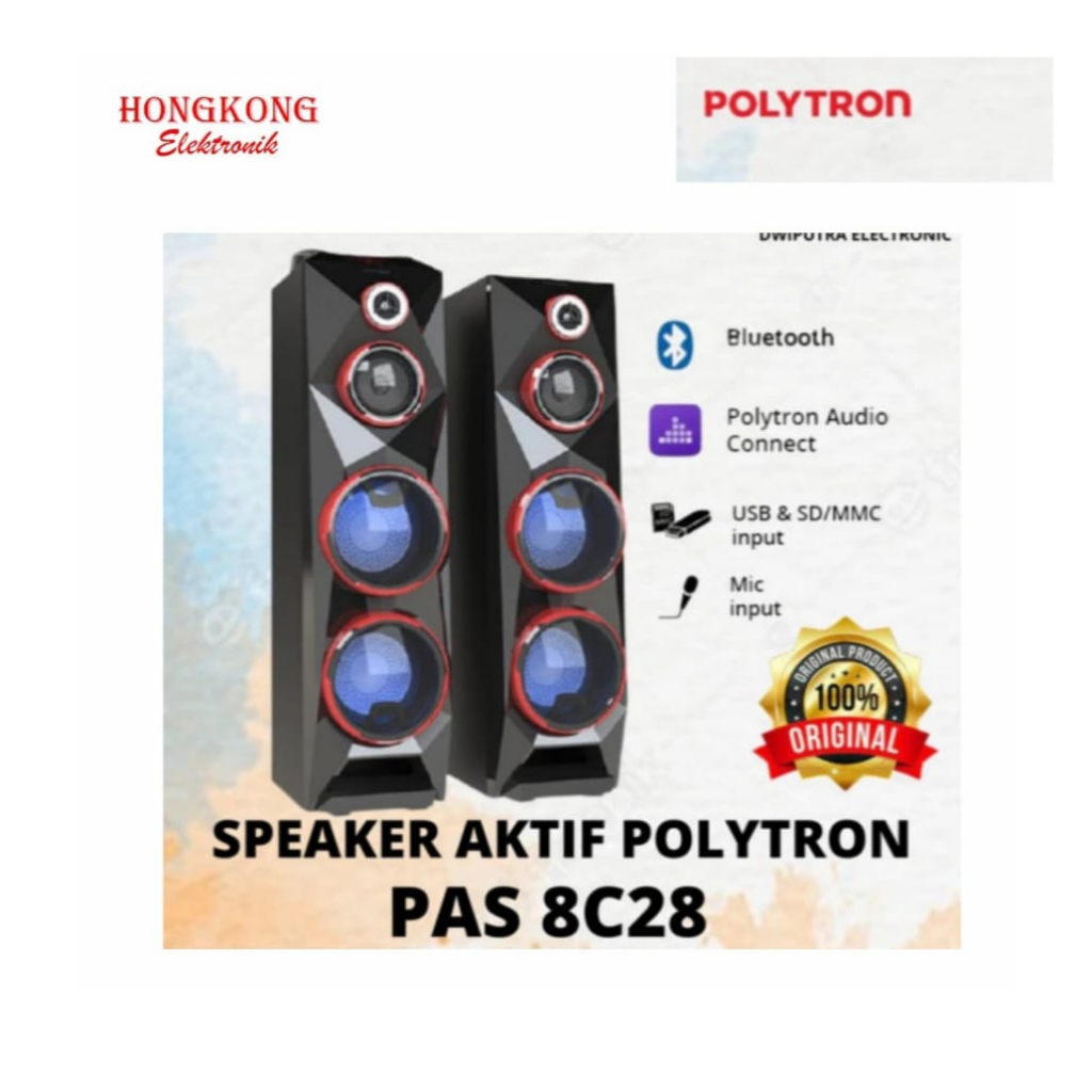 Jual Polytron Pas 8c28 Active Speaker System 3 Way Double Woofer
