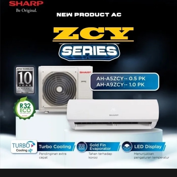 Jual AC SHARP AH-A5ZCY 1/2 PK + PASANG AC LOW WATT | Shopee Indonesia